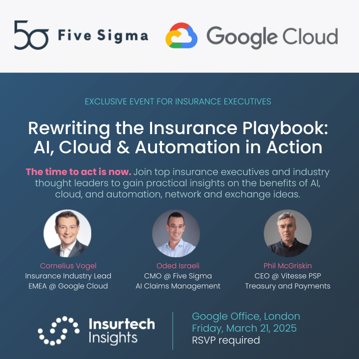 Five Sigma & Google Cloud Meetup for Industry Leaders - London - Five Sigma